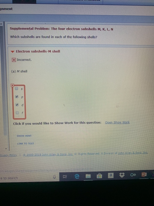 Solved nment Supplemental Problem: The four electron | Chegg.com