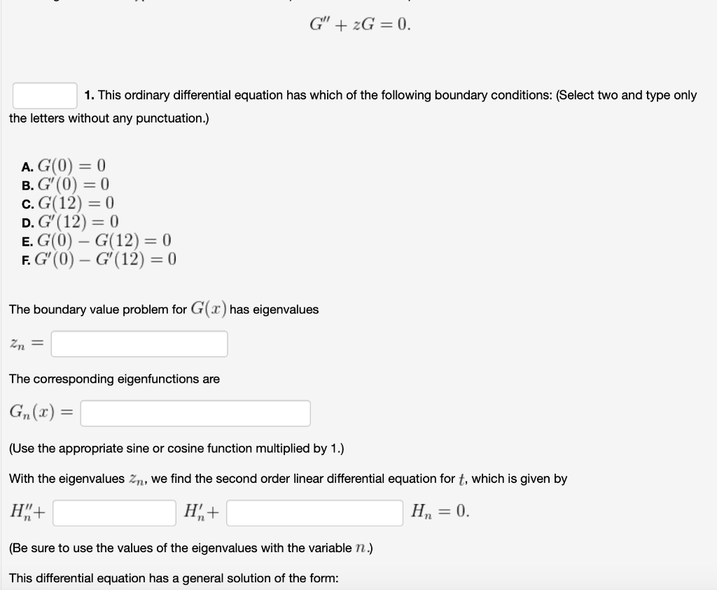 Solved (15 pts) Consider a slightly damped vibrating string | Chegg.com