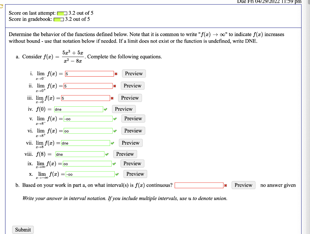Solved Please help due Thursday!! Determine the behavior of | Chegg.com