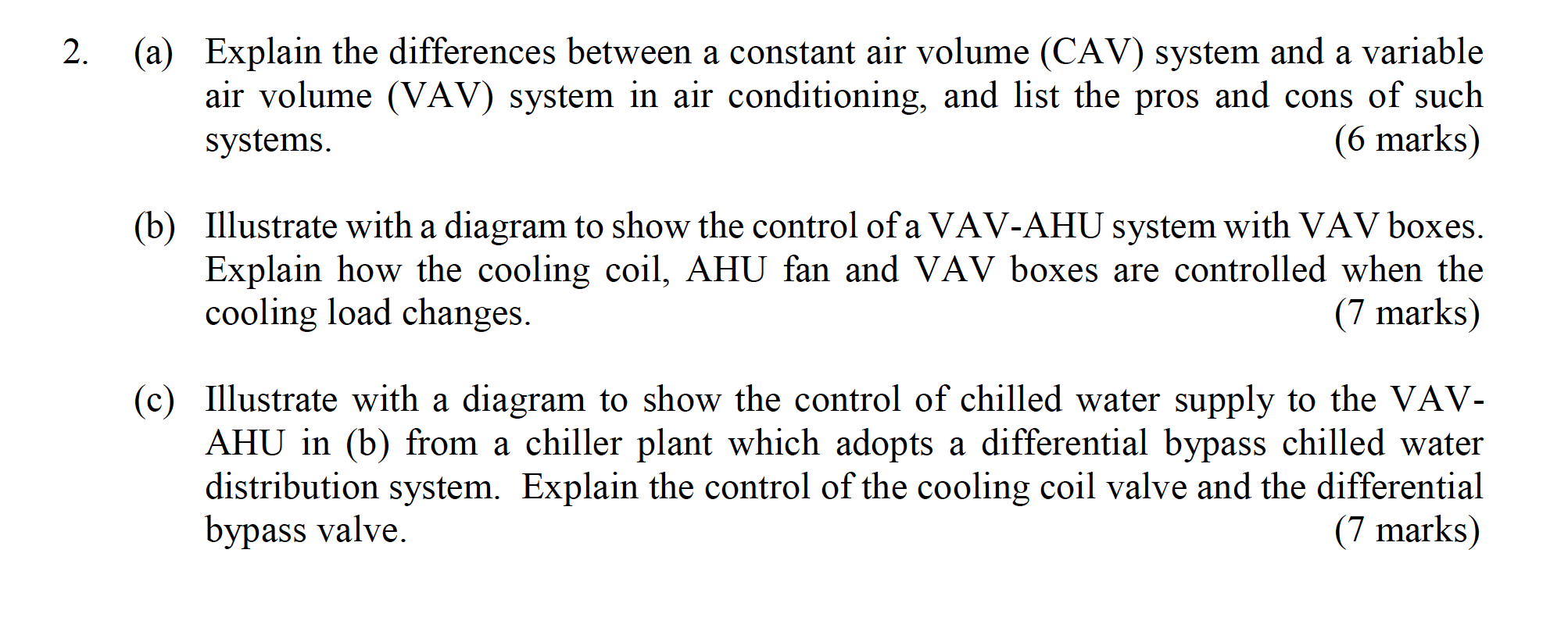 Solved 2. (a) Explain the differences between a constant air | Chegg.com