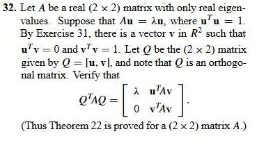 Solved 32. Let A be a real (2 x 2) matrix with only real | Chegg.com