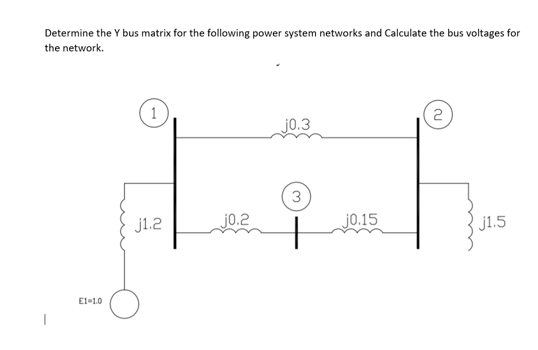 Solved Determine the Y bus matrix for the following power | Chegg.com