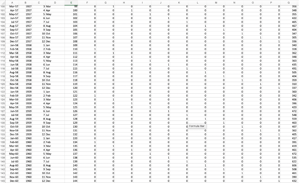 The attached data set contain monthly passenger | Chegg.com