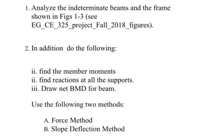 Solved 1. Analyze the indeterminate beams and the frame | Chegg.com