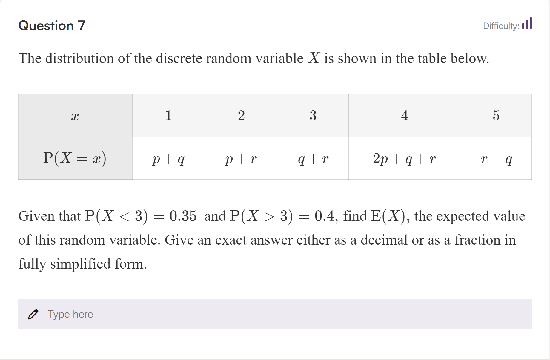 Solved The distribution of the discrete random variable X is | Chegg.com