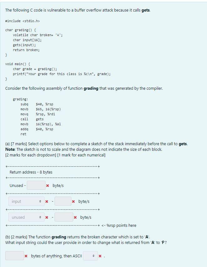 Solved answers should be unused - 23 bytes broken - 1 | Chegg.com