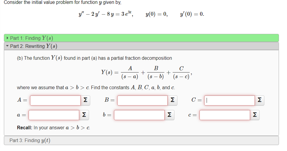 Solved Consider the initial value problem for function y | Chegg.com