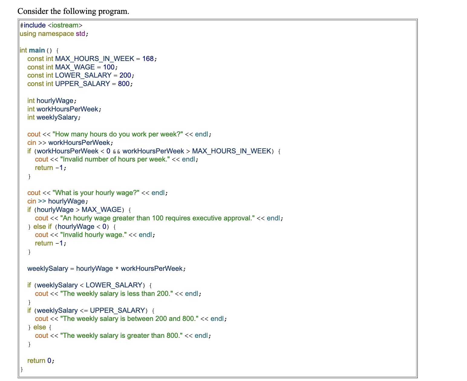 Solved CODE IS IN C++The purpose of the program is to tell | Chegg.com