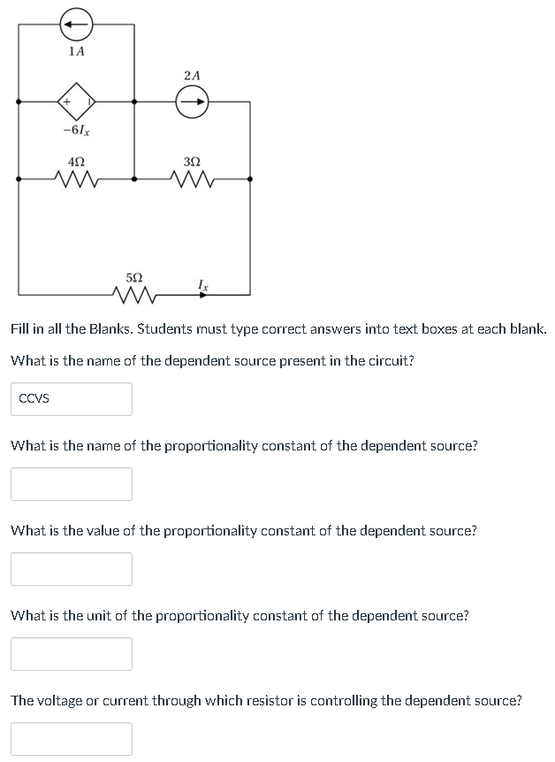 Solved Fill in all the Blanks. Students must type correct | Chegg.com