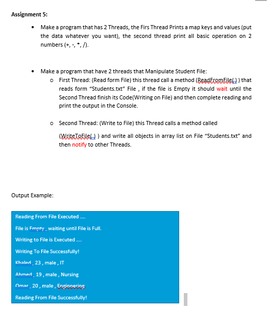 Solved Assignment 5: Make java application that has 2 | Chegg.com