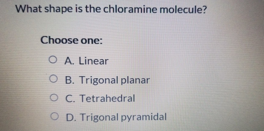 Solved A ball-and-stick representation of chloramine is | Chegg.com