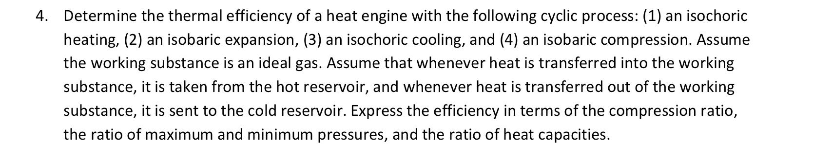 Solved Determine the thermal efficiency of a heat engine | Chegg.com