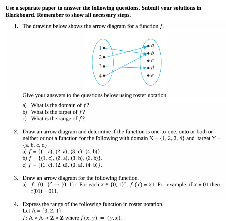 Solved Use a separate paper to answer the following | Chegg.com