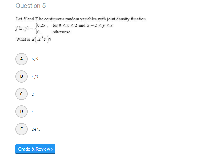 Solved Question 5 Let X and Y be continuous random variables | Chegg.com
