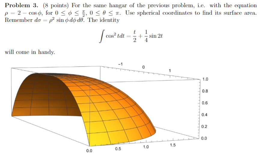 Solved Problem 3. (8 ﻿points) ﻿For the same hangar of the | Chegg.com