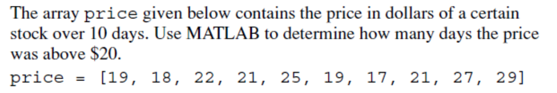 Solved The array price given below contains the price in | Chegg.com