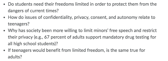 Solved Do high school students have rights to free speech? | Chegg.com