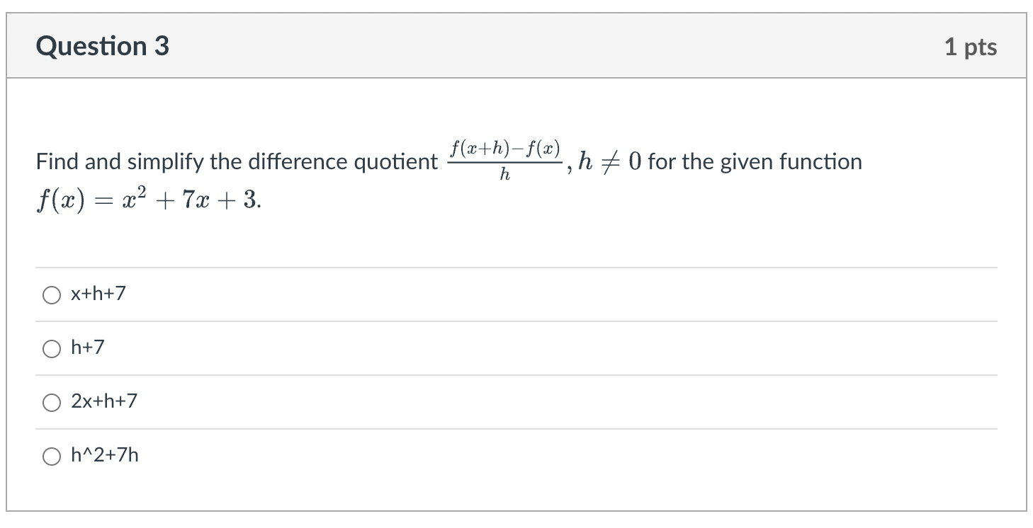 Solved Find and simplify the difference quotient | Chegg.com