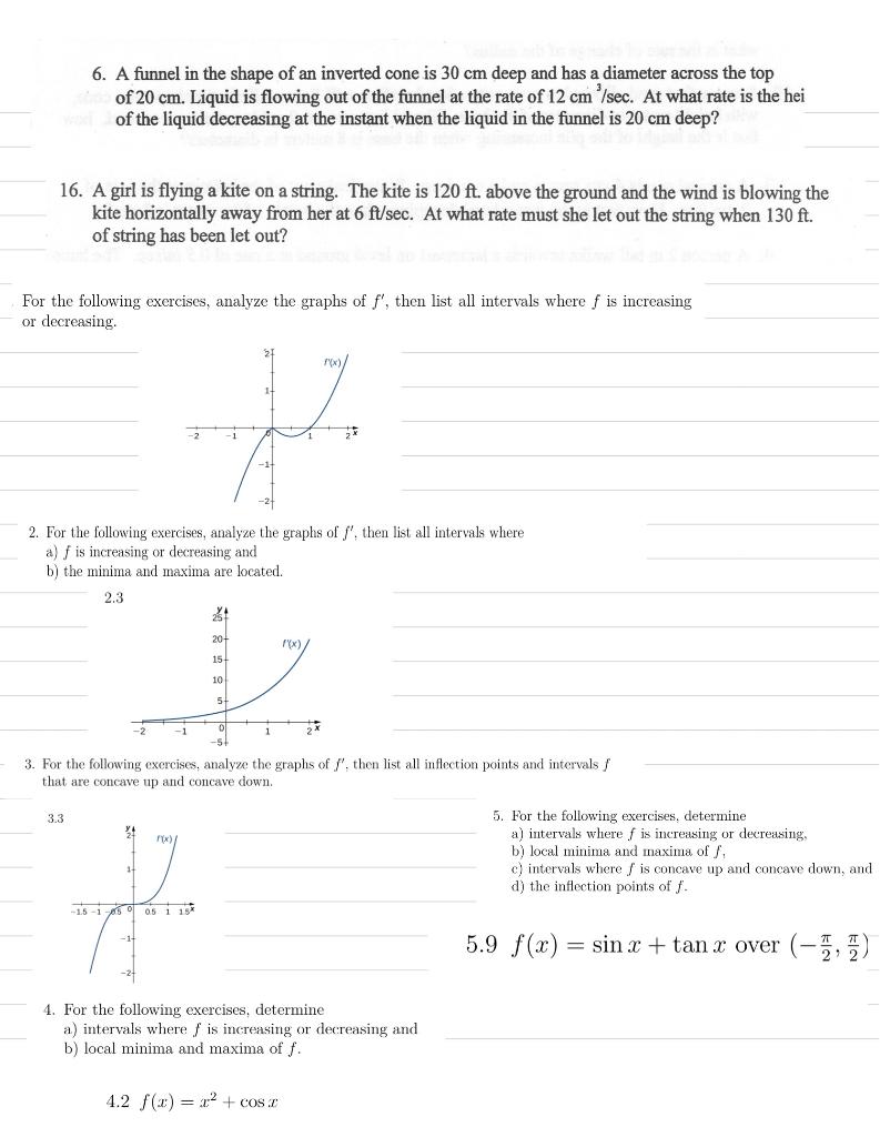 Solved 6. A funnel in the shape of an inverted cone is 30 cm | Chegg.com