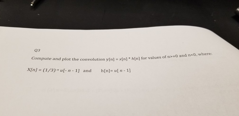 Solved Q3 Compute and plot the convolution yinl xn] ' hin) | Chegg.com