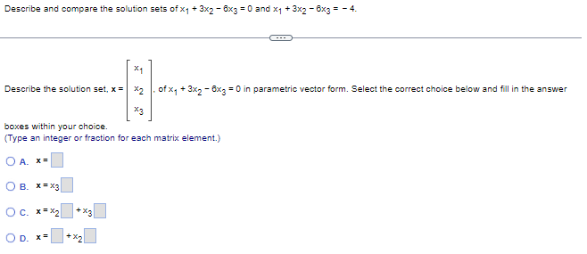 Solved Describe and compare the solution sets of | Chegg.com