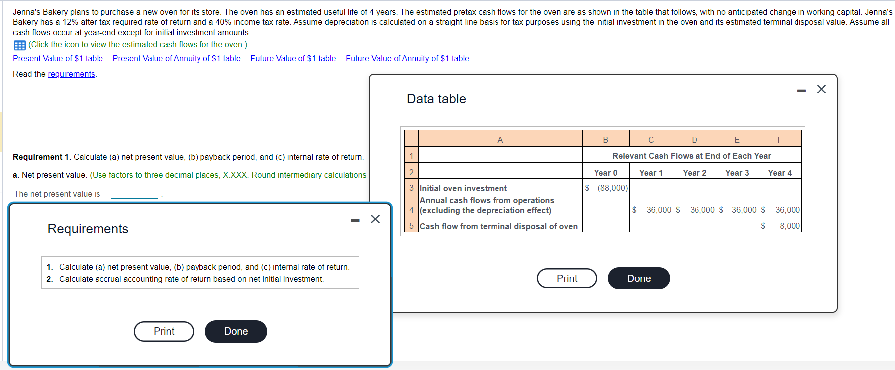 Solved cash flows occur at year-end except for initial | Chegg.com