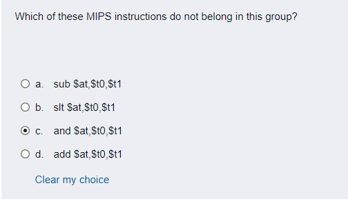 Solved Which of these MIPS instructions do not belong in | Chegg.com