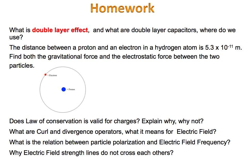 Solved Homework What is double layer effect, and what are | Chegg.com