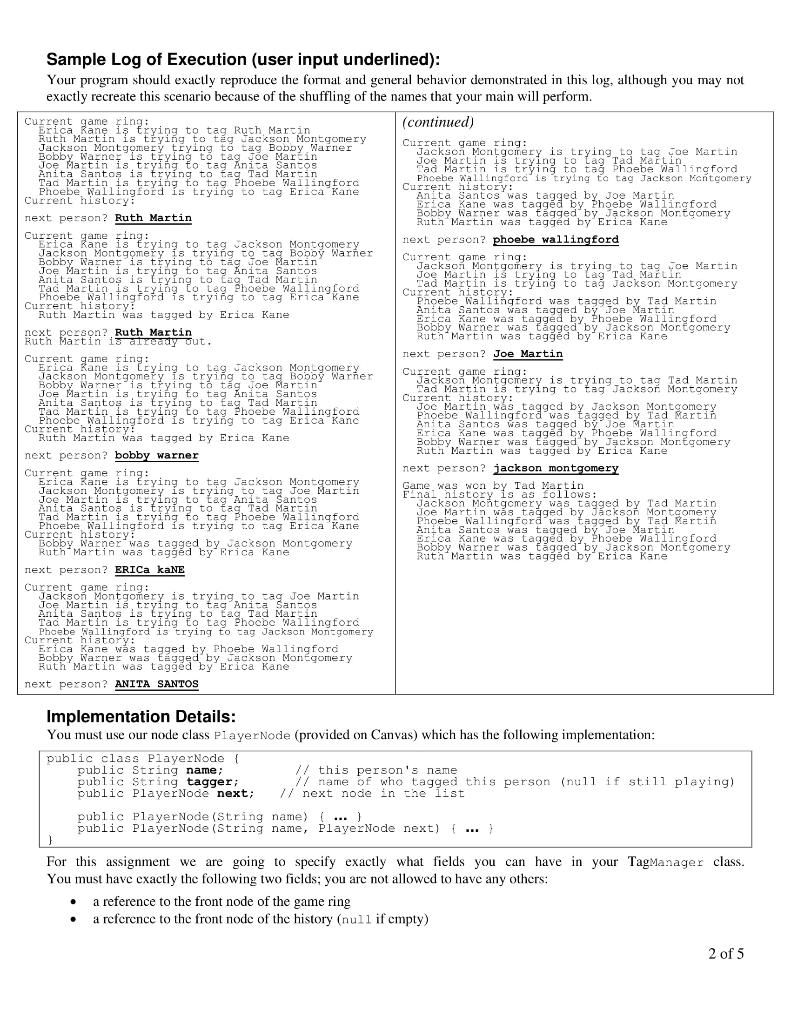 Solved CSE 145 Assignment 2 Tag This program focuses on | Chegg.com