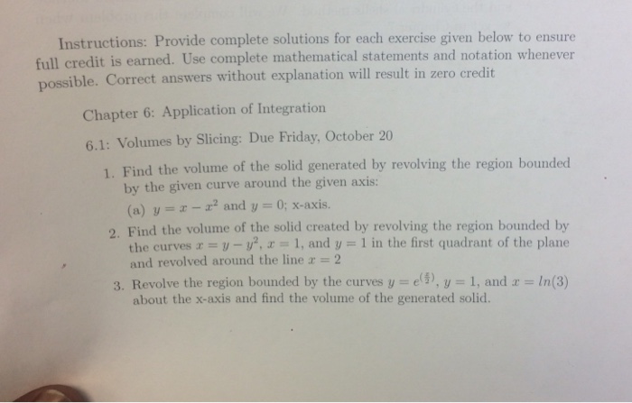 Solved Instructions: Provide complete solutions for each | Chegg.com