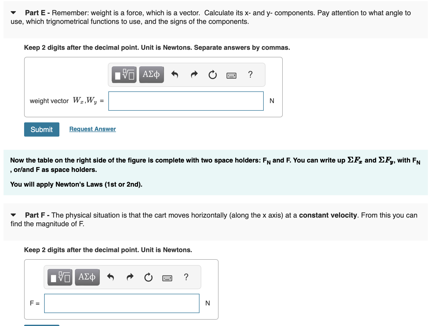 Solved Learning Goal: Application of Newton's Laws including | Chegg.com