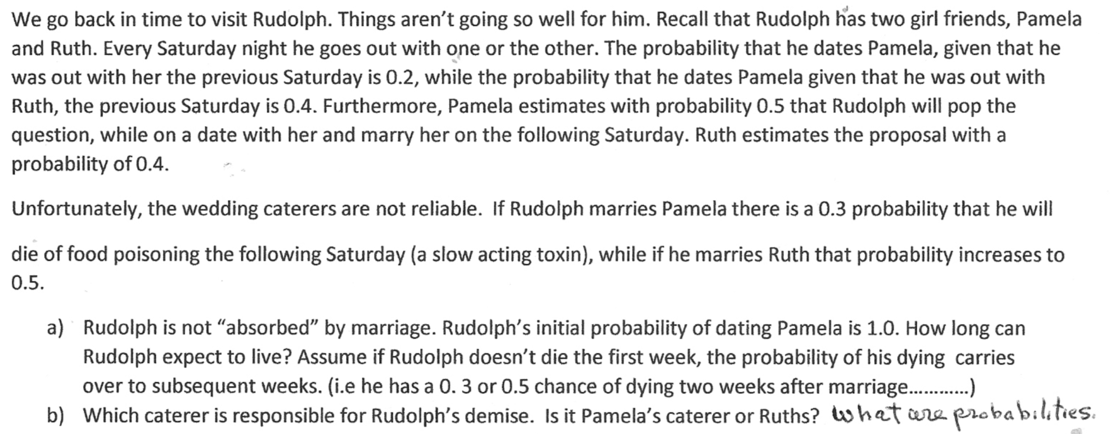 Solved We go back in time to visit Rudolph. Things aren't | Chegg.com