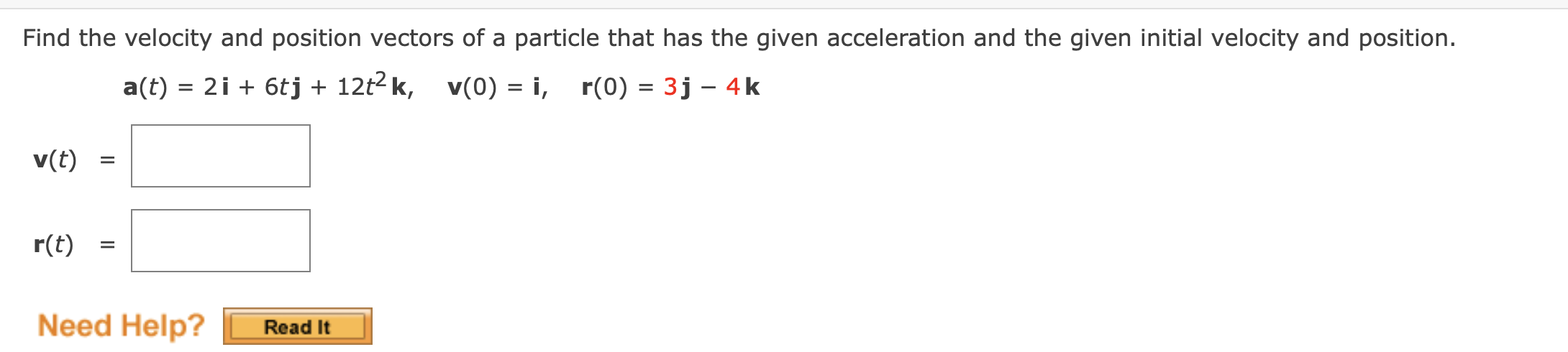 Solved Find the velocity and position vectors of a particle | Chegg.com