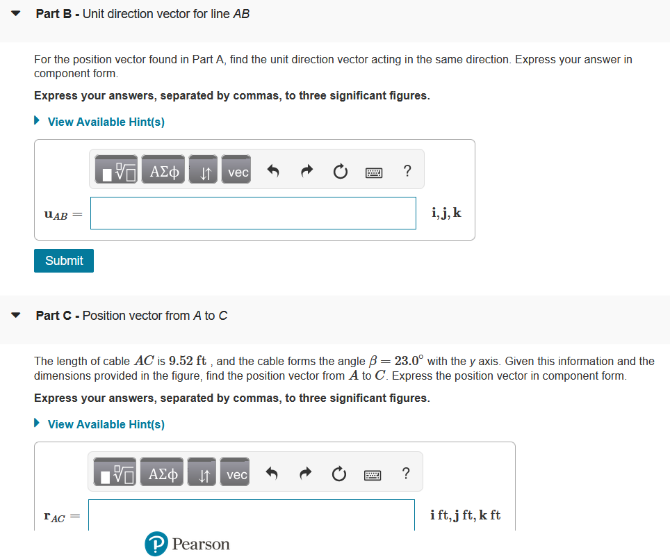 Solved Learning Goal: To find a position vector between two | Chegg.com