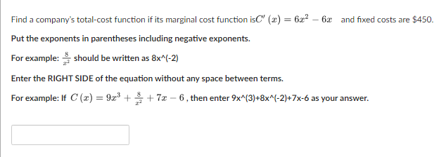 Solved Find a company's total-cost function if its marginal | Chegg.com