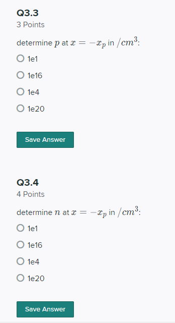 Solved Q3 20 Points Consider a Si PN junction. Ni = | Chegg.com