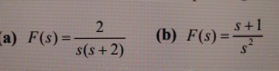 Solved inverse Laplace transform (partial fraction | Chegg.com