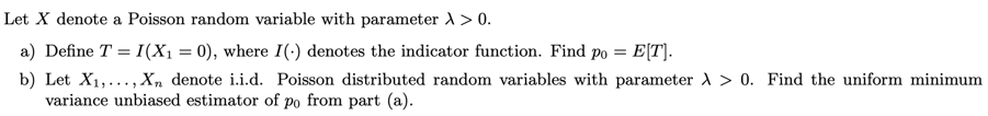 Solved Let X denote a Poisson random variable with parameter | Chegg.com