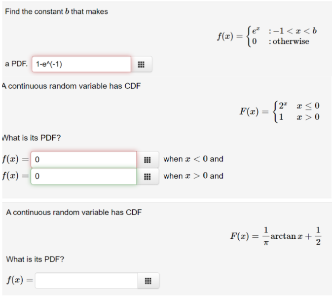 Solved Find the constant b that makes f(x) = Sem :-1 0 What | Chegg.com