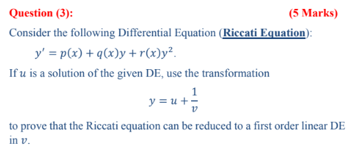 Solved Question (3): (5 Marks) Consider the following | Chegg.com