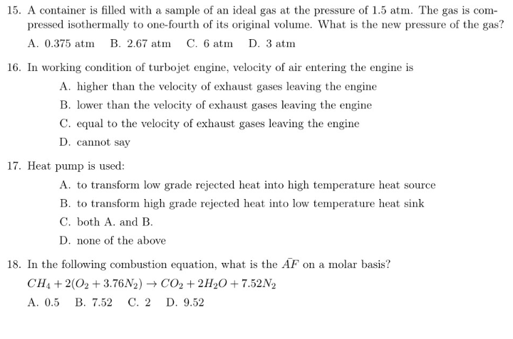 Solved 15. A container is filled with a sample of an ideal | Chegg.com