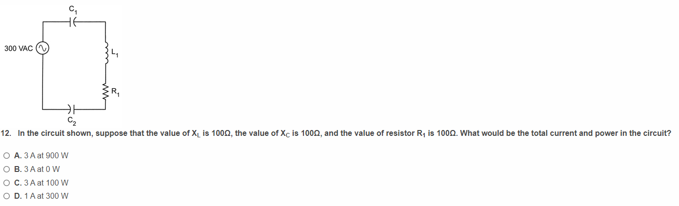 Solved in the Circuit shown, suppose that the value of XL is | Chegg.com