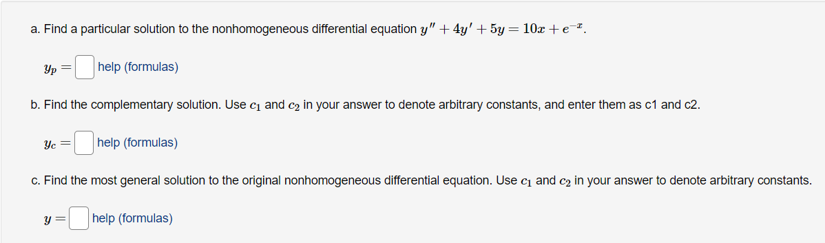 Solved a. Find a particular solution to the nonhomogeneous | Chegg.com