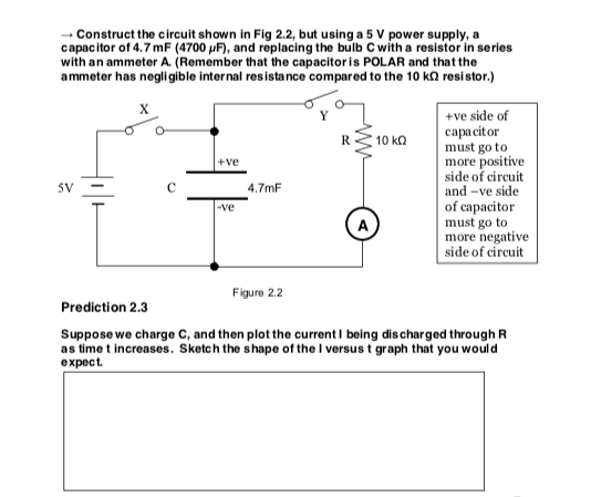 Solved Construct the circuit shown in Fig 2.2, but using a 5 | Chegg.com