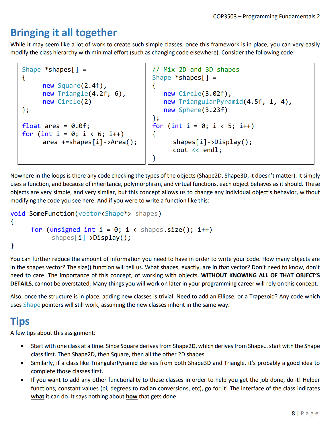 2D Shapes The classes derived from Shape2D are going | Chegg.com