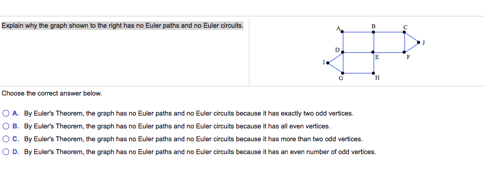 Solved Identify all edges on the graph that are bridges. D C | Chegg.com