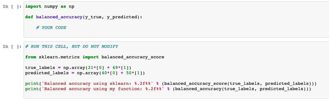 Solved Implement a function that calculates balanced | Chegg.com