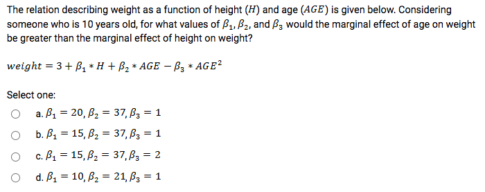 Solved The relation describing weight as a function of | Chegg.com