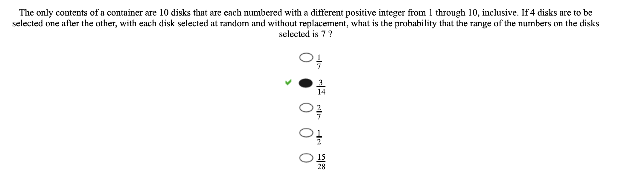 Solved Hi, I have GRE probability problem: My correct | Chegg.com