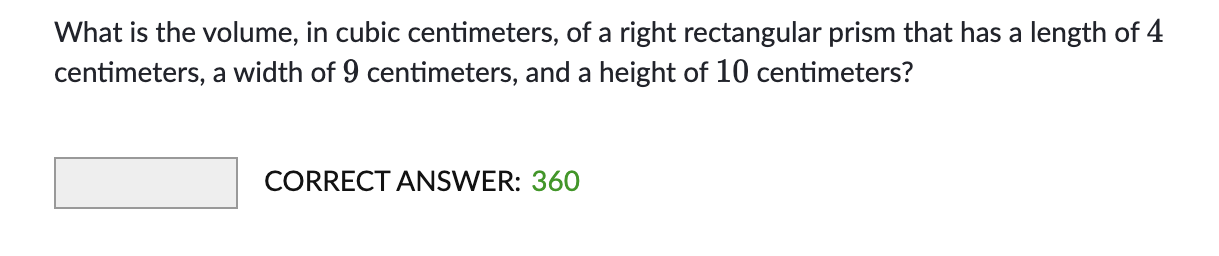 Solved What is the volume, in cubic centimeters, of a right | Chegg.com
